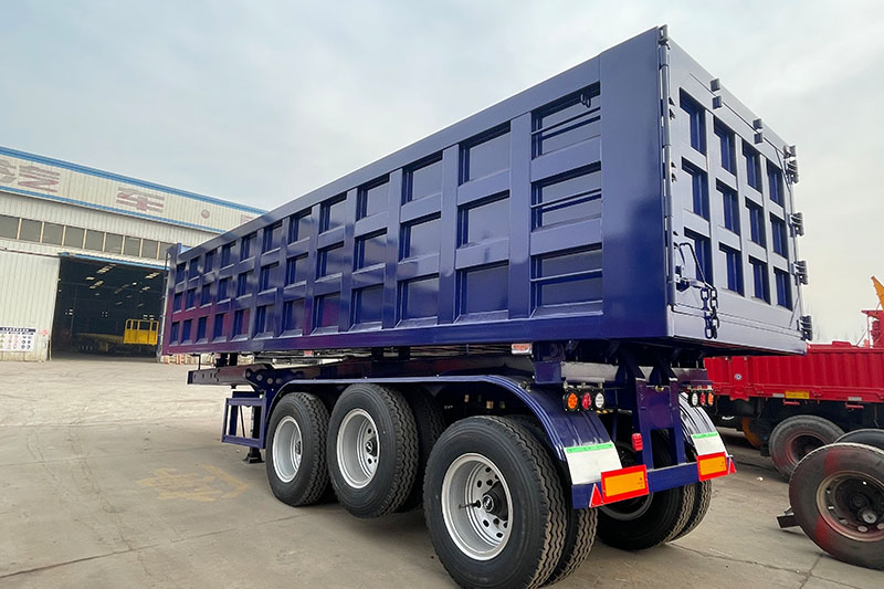 Luckin China top manufacturer 3 Axles 60t Bogie Suspension Rear Dump ...