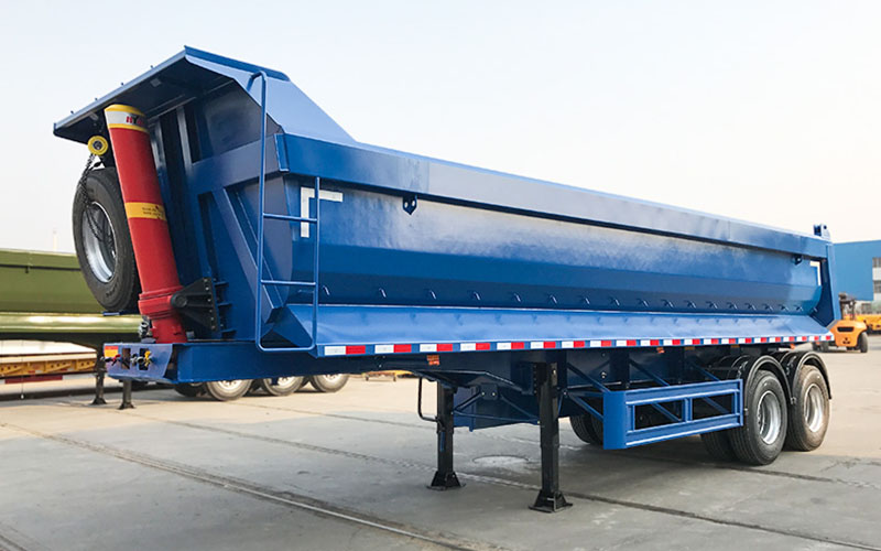 2 Axles 30CBM Rear Tipper Dump Semi Trailer for sale|Luckin Vehicle