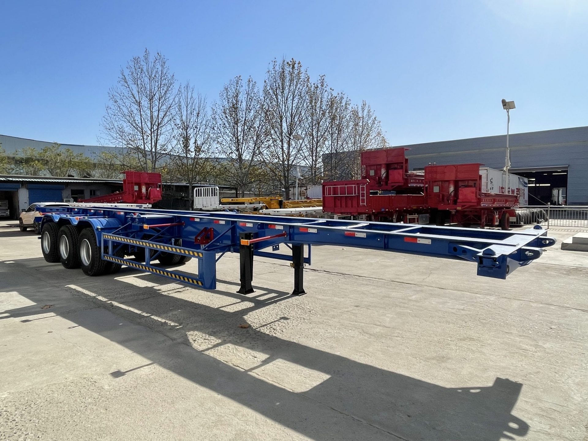 3 Axles 40FT Skeleton Container Chassis Semi Trailer|Luckin Vehicle