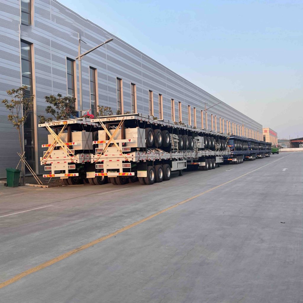 3 Axles 60T Drop Side Dump Semi Trailer with Boards for Negria Market ...