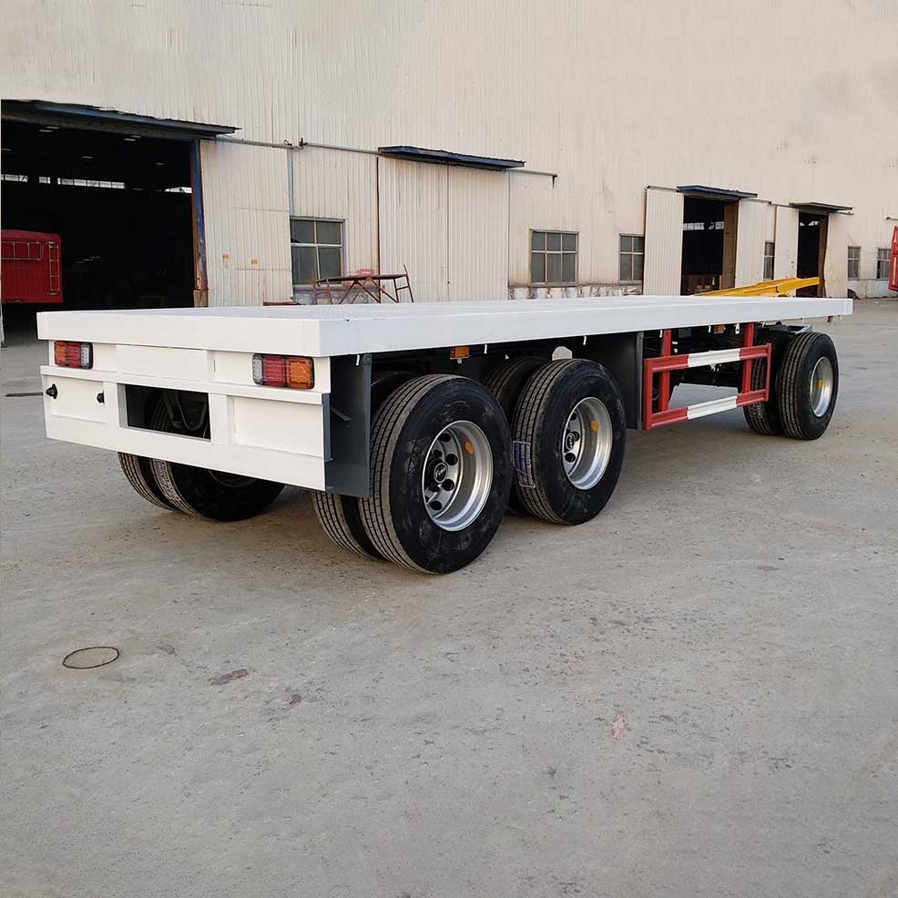 3 Axles Flatbed Dolly Full Drawbar Drop Flatbed Side Wall Board Fence ...