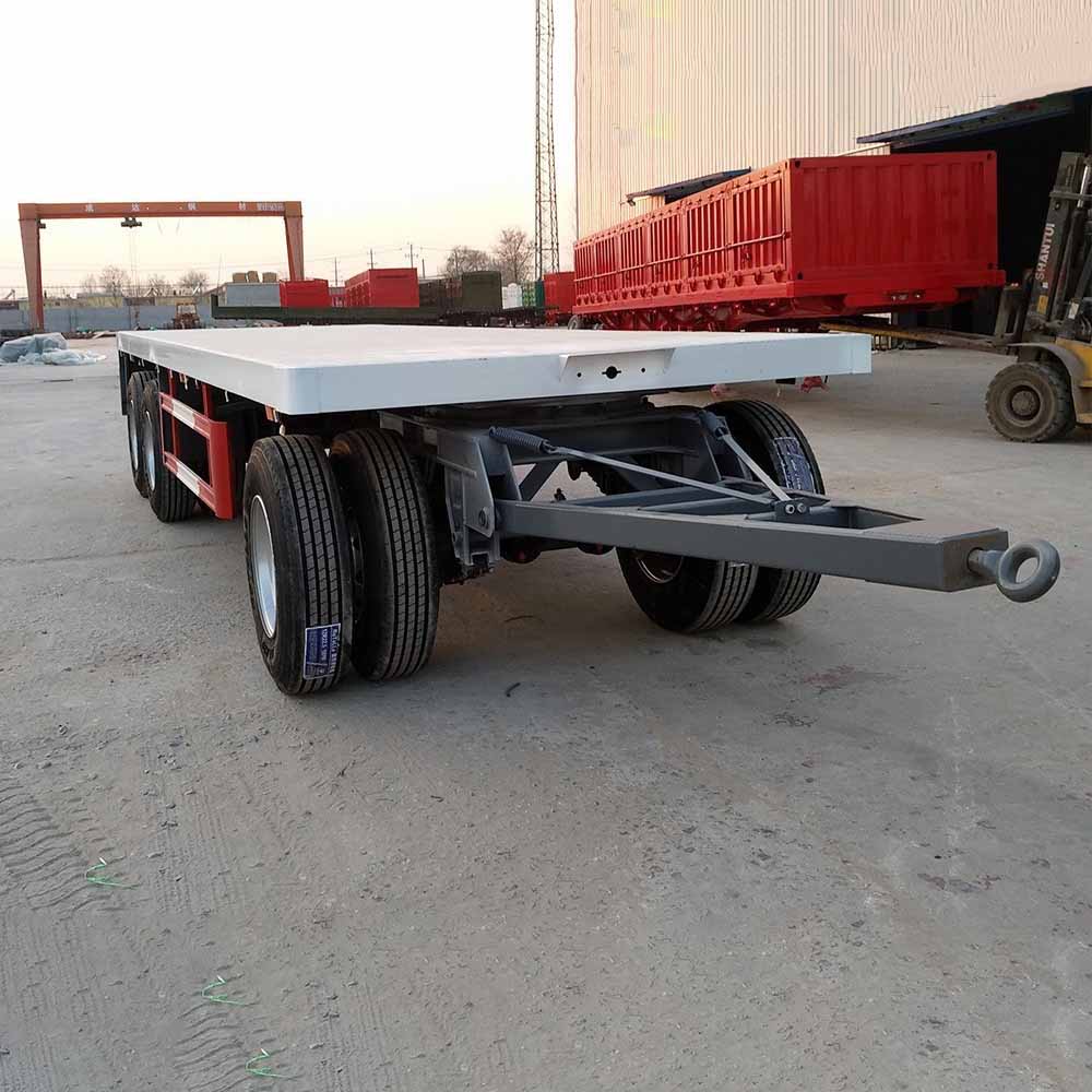 3 Axles Flatbed Dolly Full Drawbar Drop Flatbed Side Wall Board Fence ...