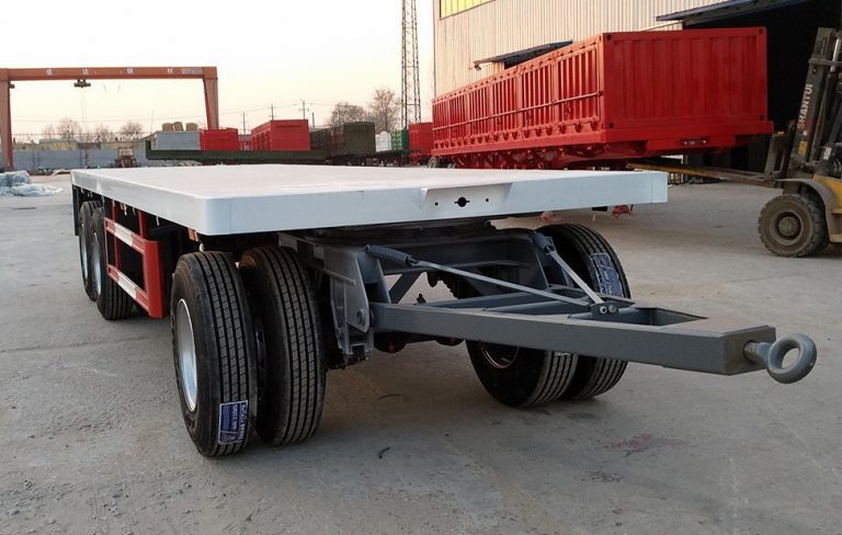 3 Axles Flatbed Dolly Full Drawbar Drop Flatbed Side Wall Board Fence ...