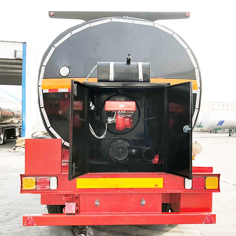3 Axles Liquid Asphalt Heated Bitumen Transport Tanker Semi Trailer for ...