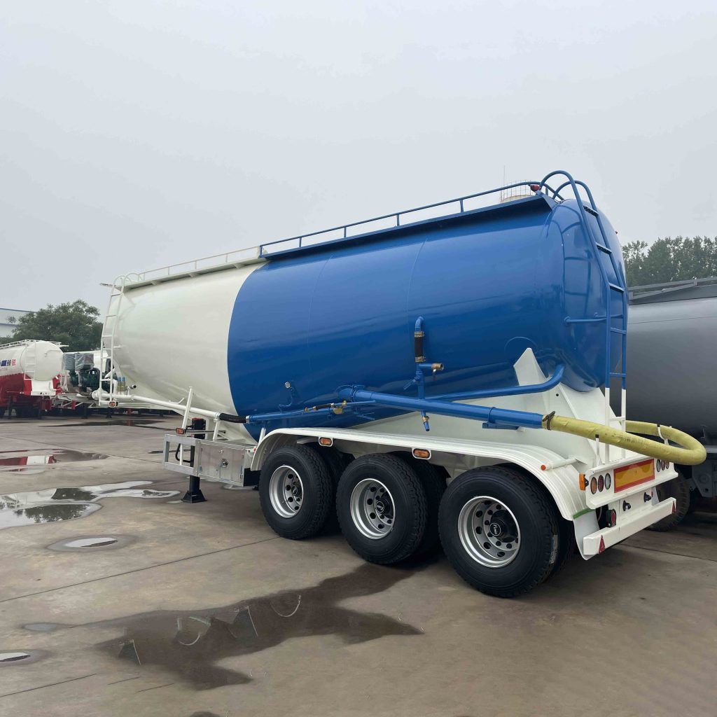 35CBM 3 Tri Axles Aluminum Alloy Bulk Cement Silo Tank Smei Trailer for ...