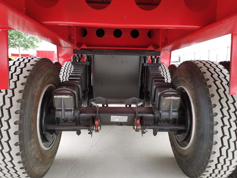 3 Axles Frontboard Frontwall Container Bogie Suspension Flatbed Semi ...