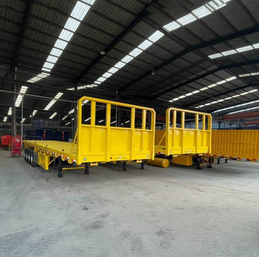 4 Axles Flatbed Semi Trailer With Air Suspension for sale in Nigeria ...