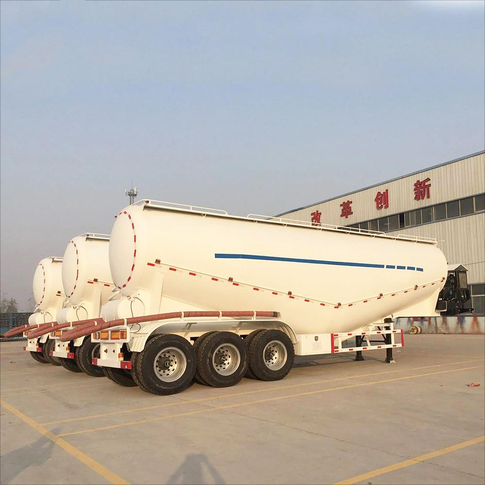 Luckin 45CBM 3 Tri Axles Aluminum Pneumatic Alloy Bulk Cement Silo Tank ...
