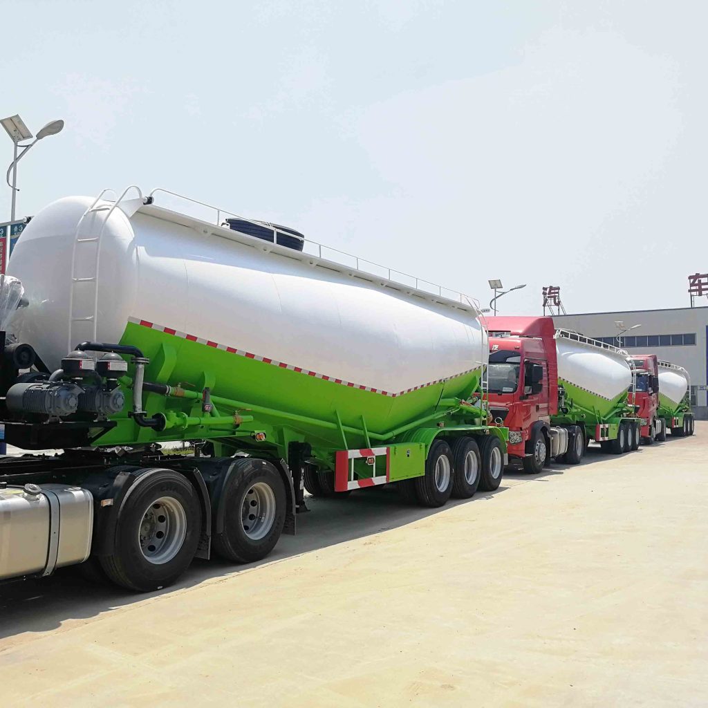 Luckin 45CBM 3 Tri Axles Aluminum Pneumatic Alloy Bulk Cement Silo Tank ...
