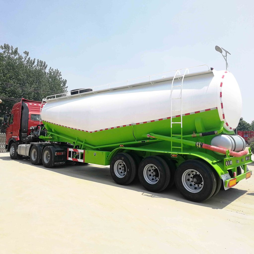 Luckin 45CBM 3 Tri Axles Aluminum Pneumatic Alloy Bulk Cement Silo Tank ...