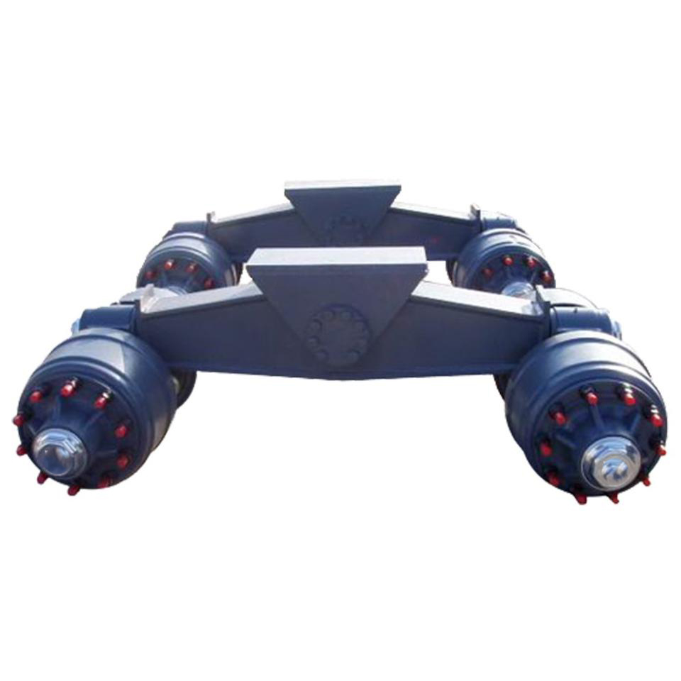 German type single point bogie suspension Semi Trailer 24T Tandem Axle ...