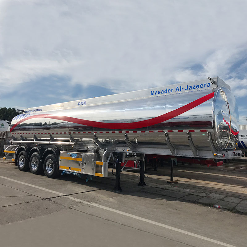 Aluminum Alloy Gasoline Petrol Diesel Oil Mirror Insulated Tanker Fuel ...