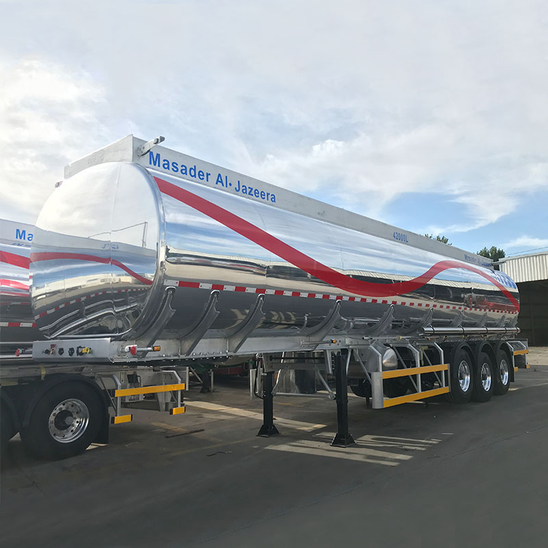 Aluminum Alloy Gasoline Petrol Diesel Oil Mirror Insulated Tanker Fuel ...