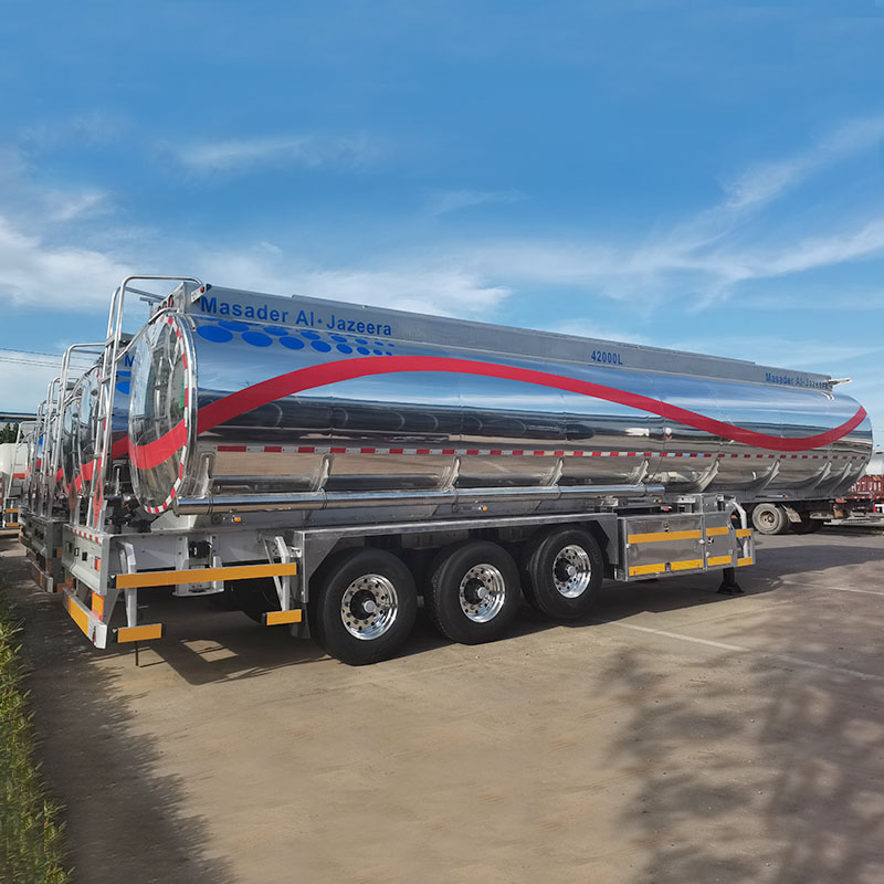 Aluminum Alloy Gasoline Petrol Diesel Oil Mirror Insulated Tanker Fuel ...