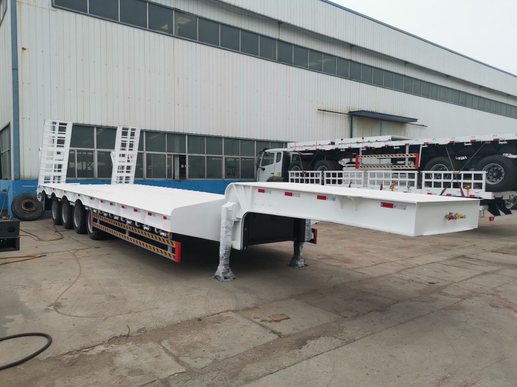 4 Axles 100-120T Lowbedlowboy Truck Semi Trailer|Luckin Vehicle