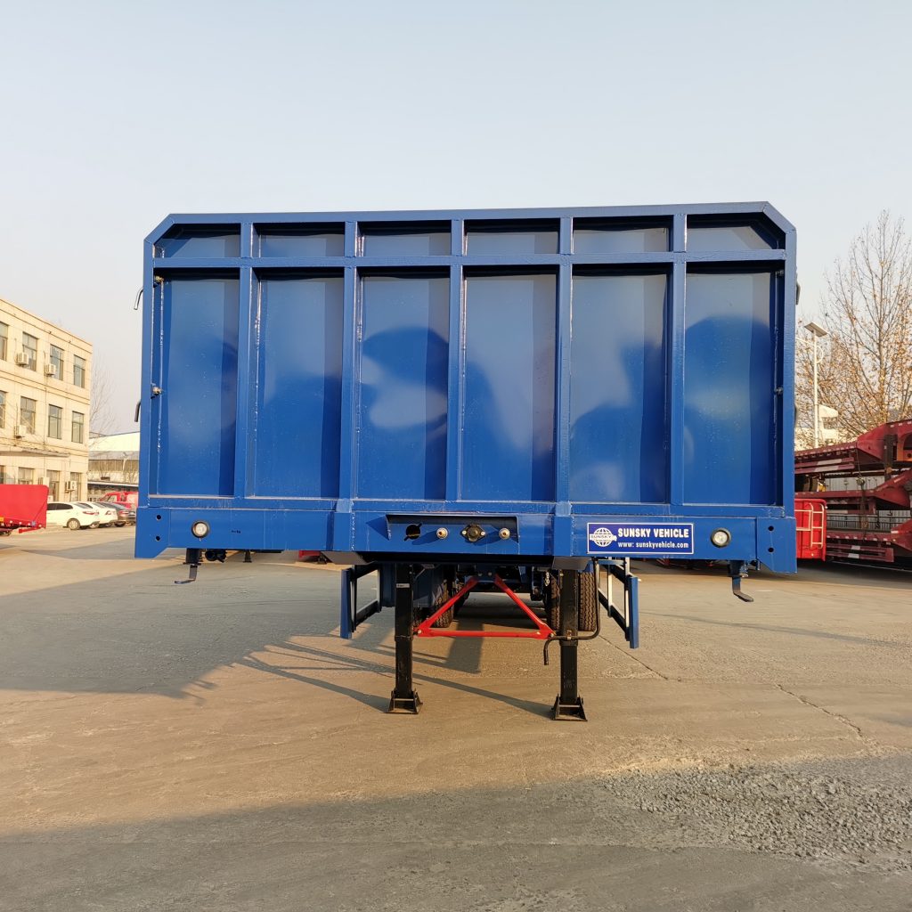 3 Axles 60T Sidewall Cargo Drop Side Semi Trailer for sale in South ...