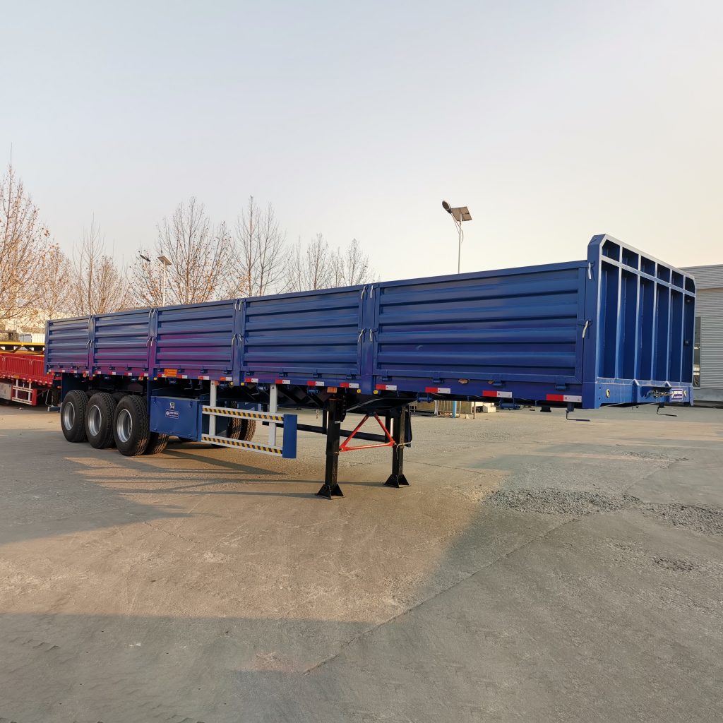 3 Axles 60T Sidewall Cargo Drop Side Semi Trailer for sale in South ...