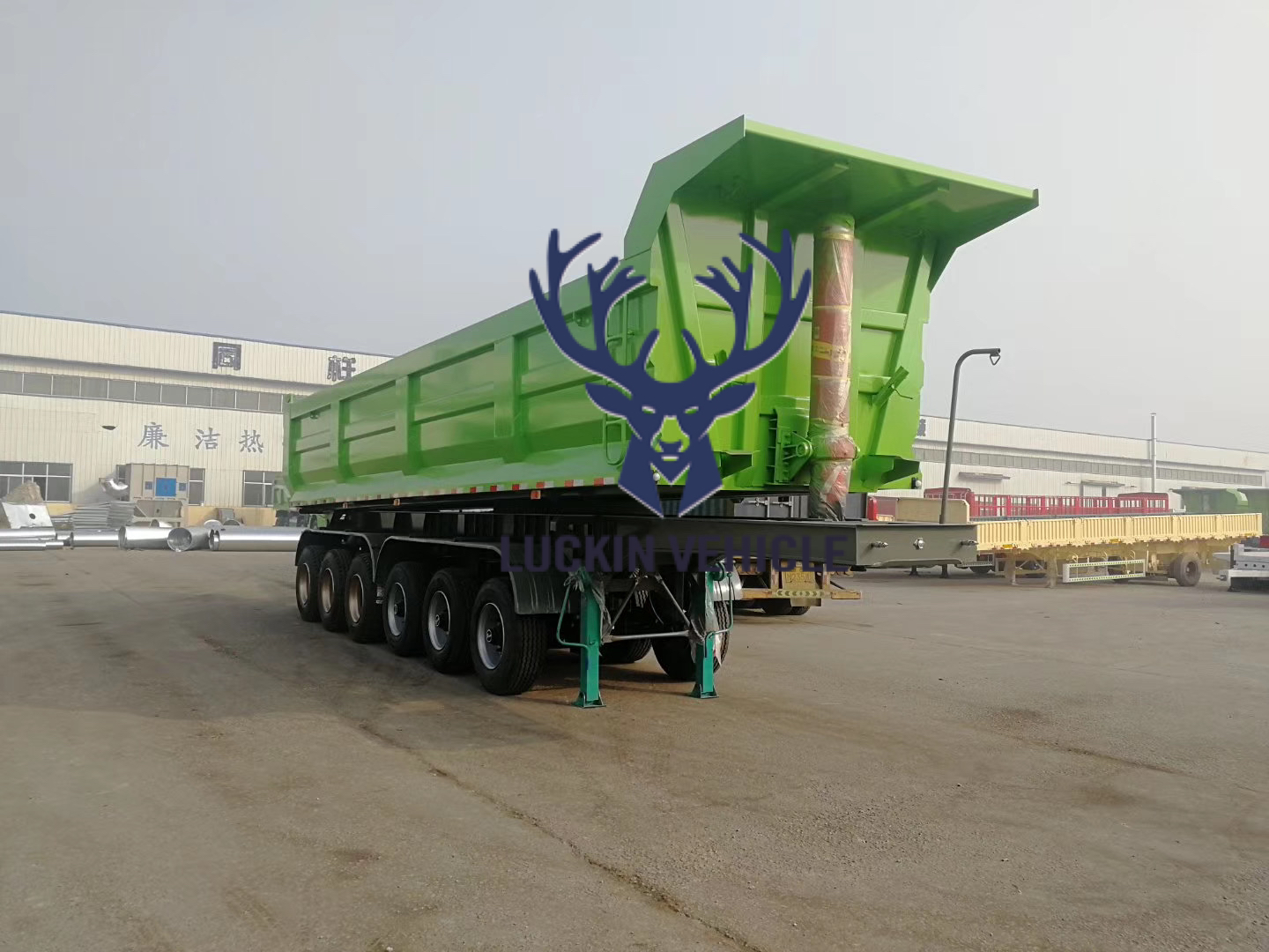 Luckin Vehicle 6 Axles U Shape Heavy Duty Dump Semi Trailer|Luckin Vehicle