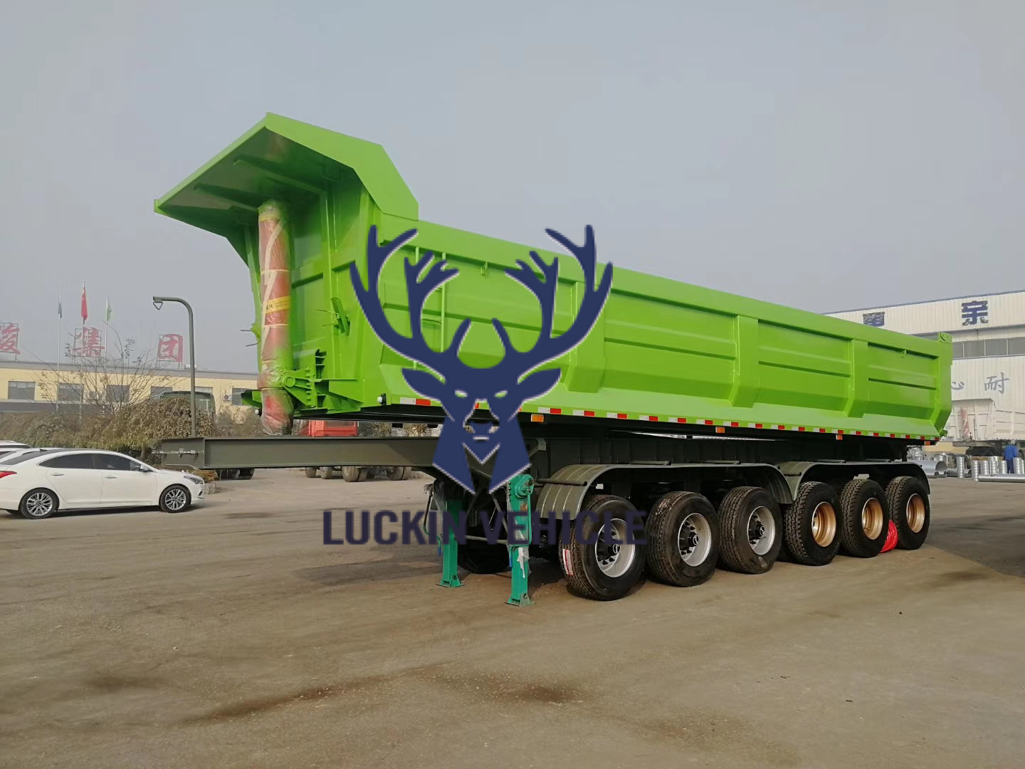Luckin Vehicle 6 Axles U Shape Heavy Duty Dump Semi Trailer|Luckin Vehicle