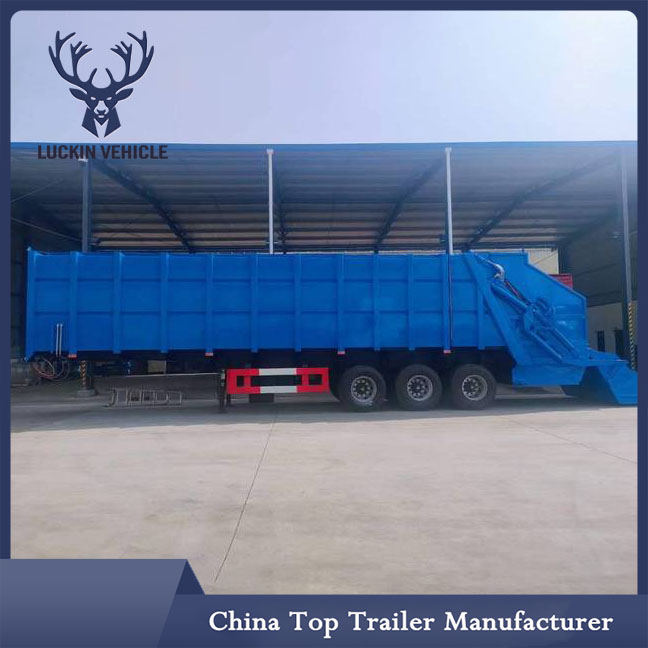 Factory Director Sale 45m3 Garbage Compactor Trailer for Domestic Waste ...